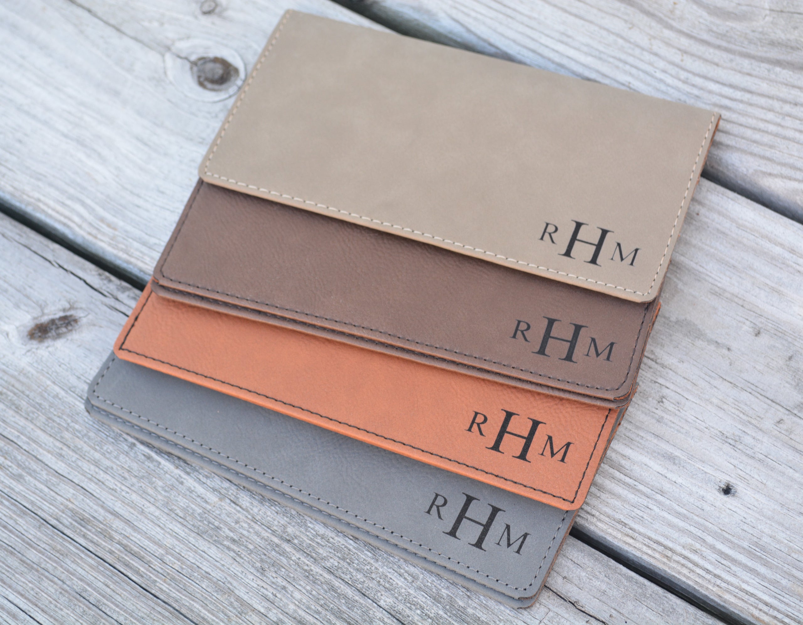 Monogrammed Checkbook Cover | Xcalibur Ink.